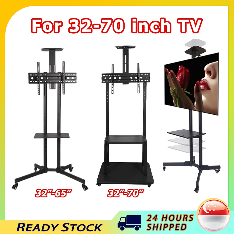🇸🇬[SG Seller] 32"-72" inch Mobile LCD TV Stand Vertical TV Trolley ...