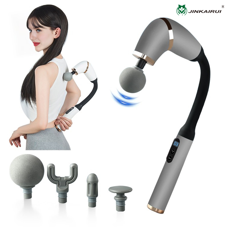 Jinkairui Massage Gun with Extended Handle U-Shaped Back Massager Deep ...