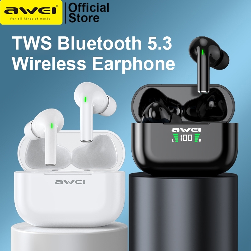 Awei T29 TWS Wireless Bluetooth Earphone Noise Cancelling Earbuds Bass ...