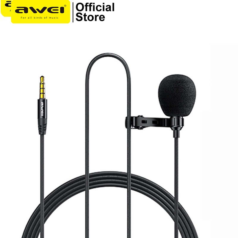 Awei MK1 Live Show Microphone With 3.5mm Jack Clip-on Lapel Mini Mic ...