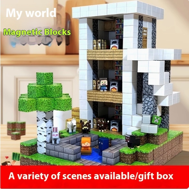 Minecraft Magnetic Blocks - MC Kids DIY 2x2CM 6-Sided Magnetic Block ...