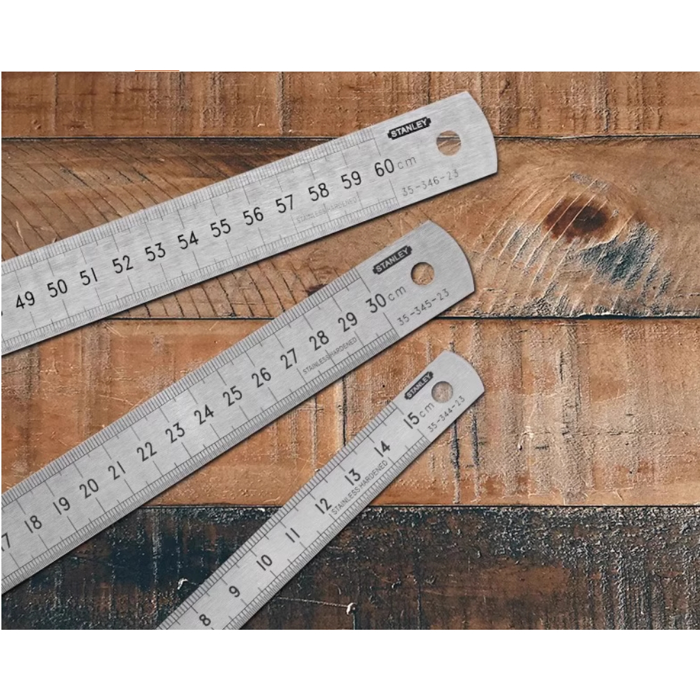Stanley Stainless Steel Ruler Metric Inch Double-Sided Scale 15/30cm ...