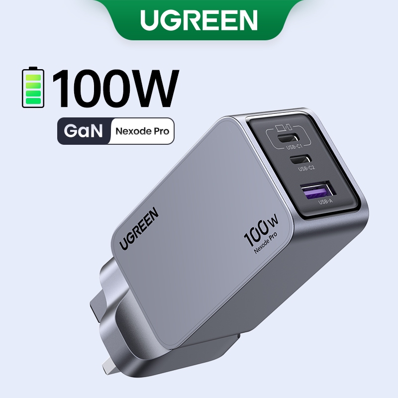 【Nexode Pro】Ugreen GaN 100W 3 Ports USB C USB A Fast Charger for iPhone 15 Pro Max/14/13/12 ...
