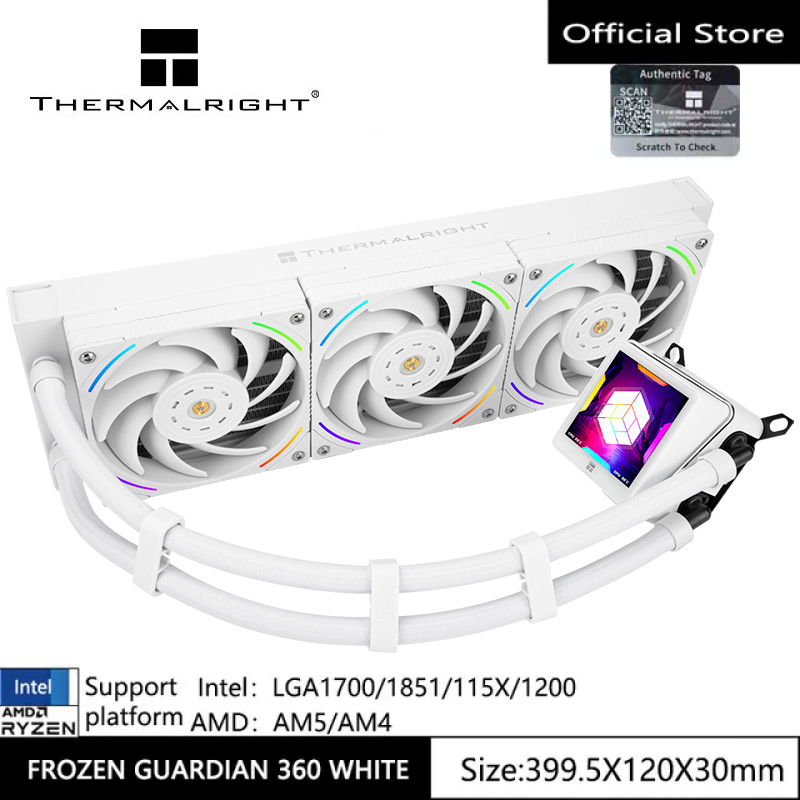Thermalright FROZEN GUARDIAN 360 White CPU water cold radiator IPS 2.88 ...
