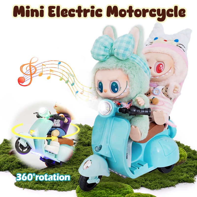 Doll Mini Electric Motorcycle Children's Toy for labubu toy motor for ...