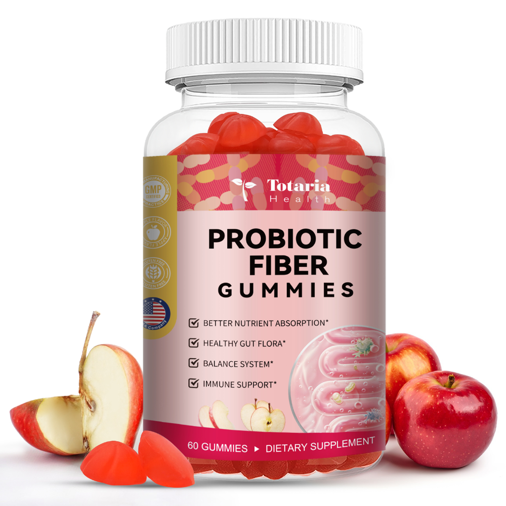 Totaria 9-in-1 Probiotic Fiber Gummies for Adults & Teens Fiber ...