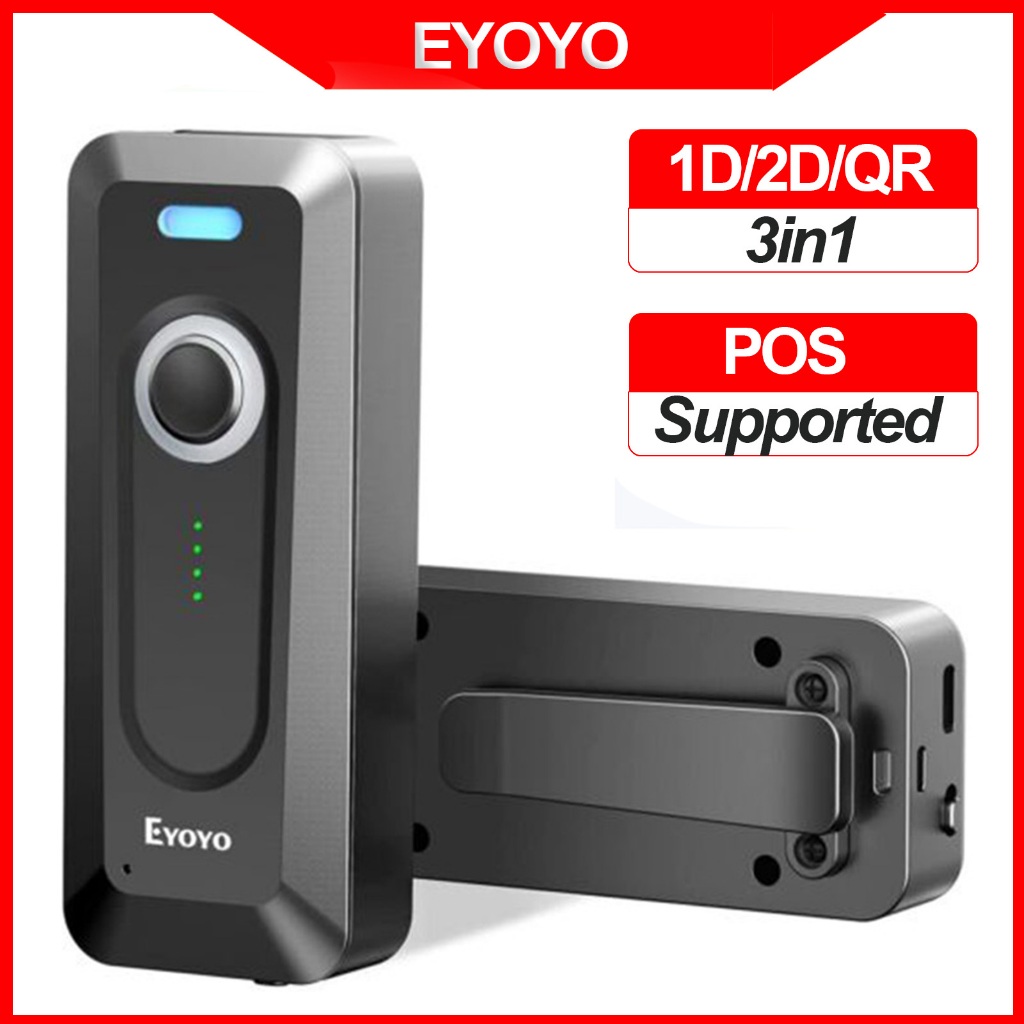 Eyoyo Portable Mini 1D 2D Barcode Scanner 3in1 Via Bluetooth 2 ...