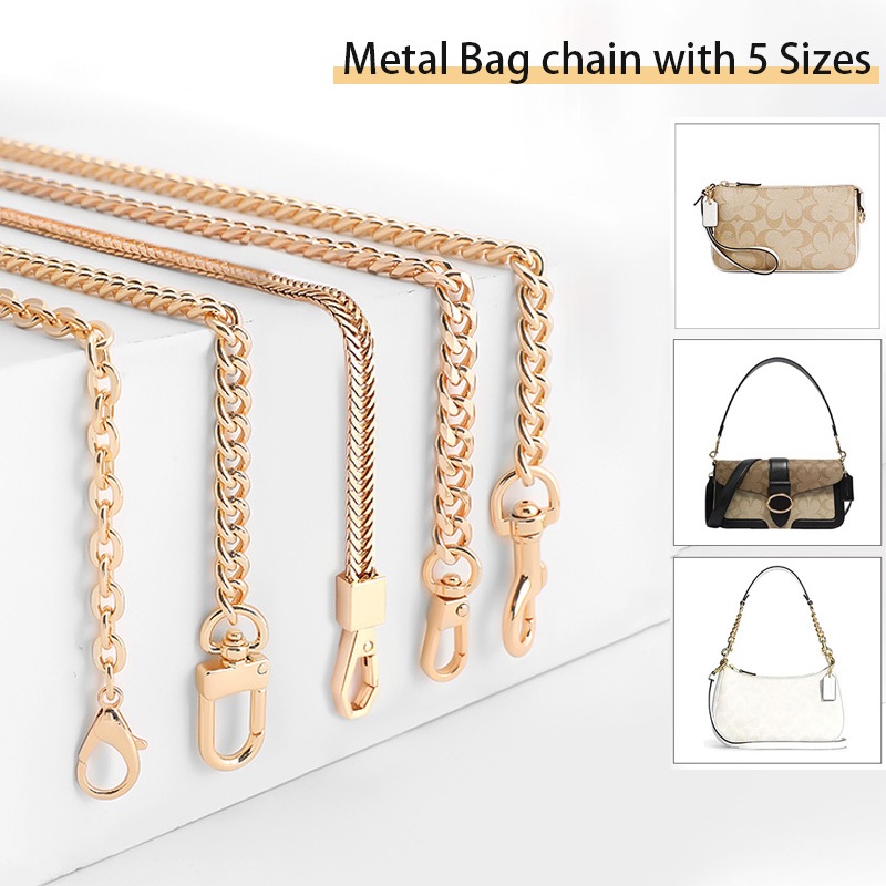 Golden Bag Chain Accessories Metal Extension Chains Underarm Crossbody ...