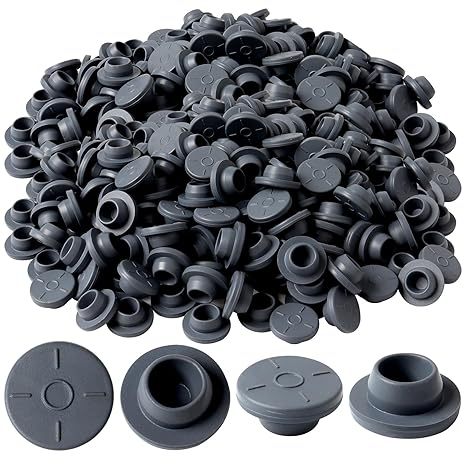 20mm Vial Rubber Stoppers (100 Count) Mushroom Self Healing Injection ...