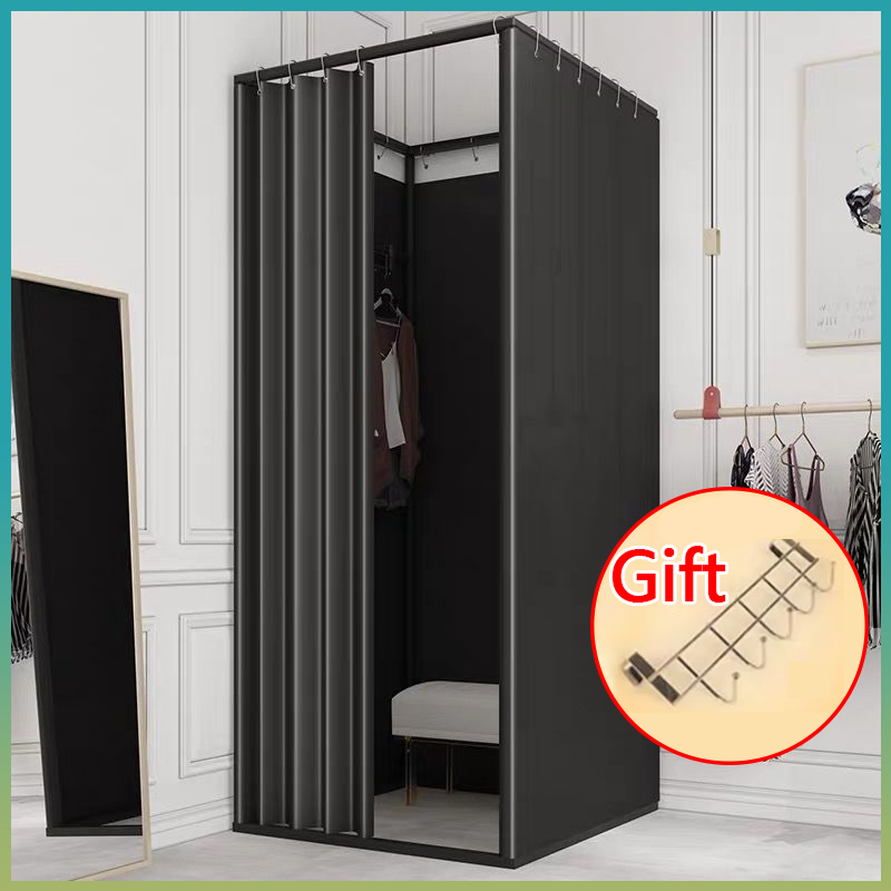 TP Simple Fitting Room Door Curtain Portable Dressing Room Movable ...