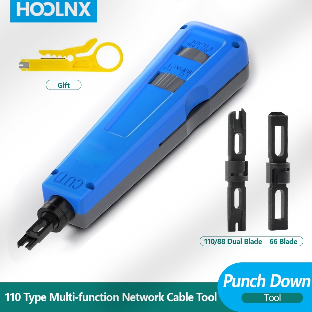 HOOLNX Punch Down Tool, 110 Type Multi-function Network Cable Tool ...