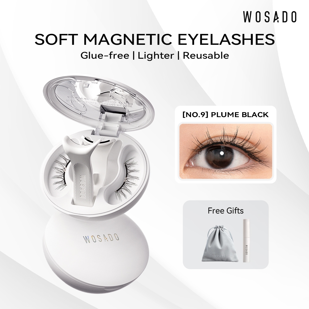 WOSADO Reusable Magnetic Lashes Natural Set No.9 PLUME BLACK ...