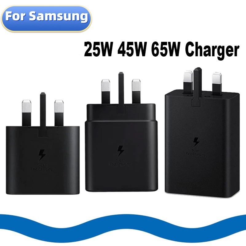 for Samsung 25W 45W 65W Charger Power Adapter 3A 5A Type C Cable Fast ...