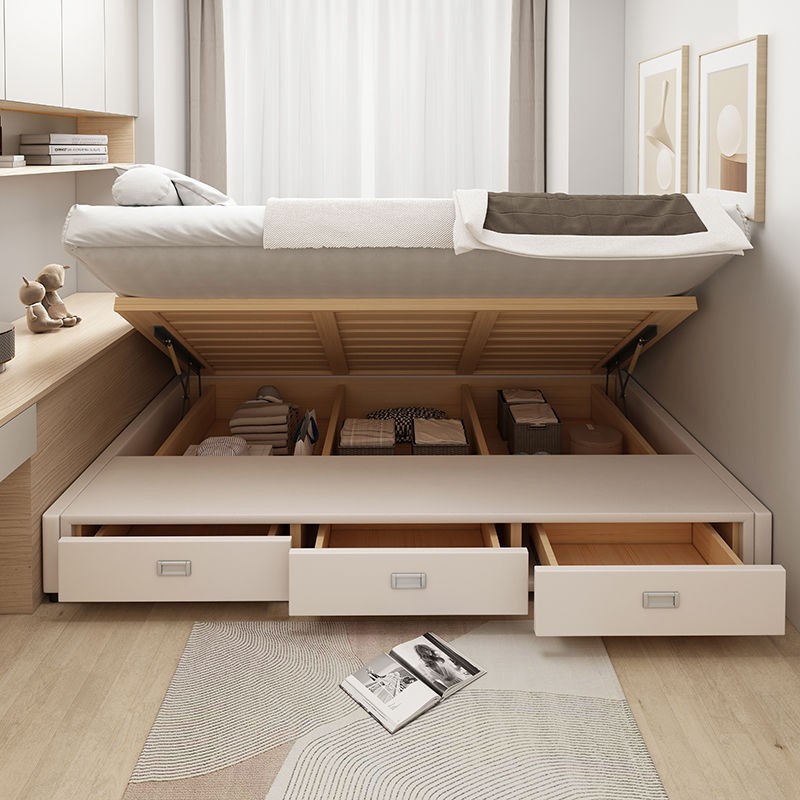Solid Wood Bed Frame / Storage Bed Frame / Tatami / Hydraulic Lift ...