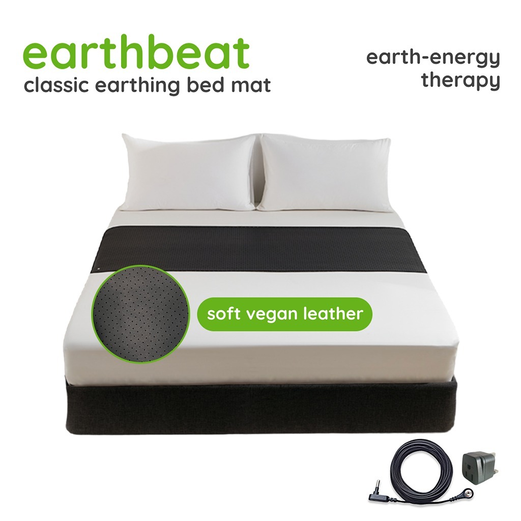 earthbeat Classic Earthing Bed Mat. Grounding Natural Therapy for Sleep ...