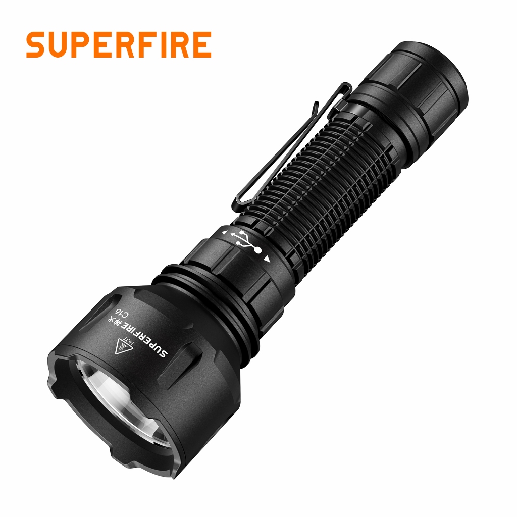 SUPERFIRE C16 40W Heavy Duty Flashlight Waterproof High Power Super ...
