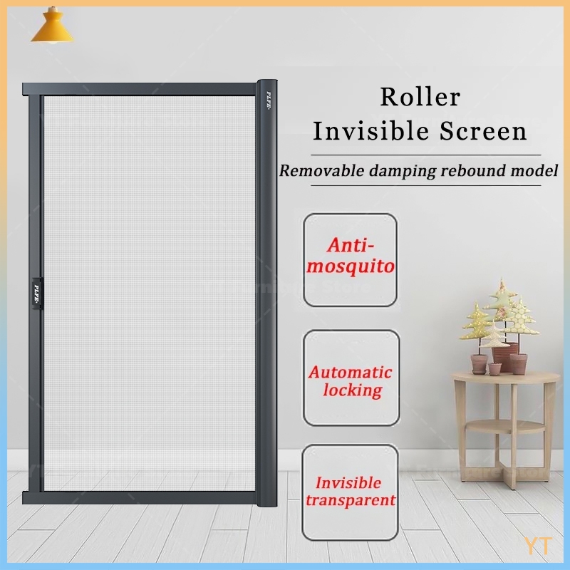 【YT】Invisible screen window balcony privacy screen telescopic push-pull ...