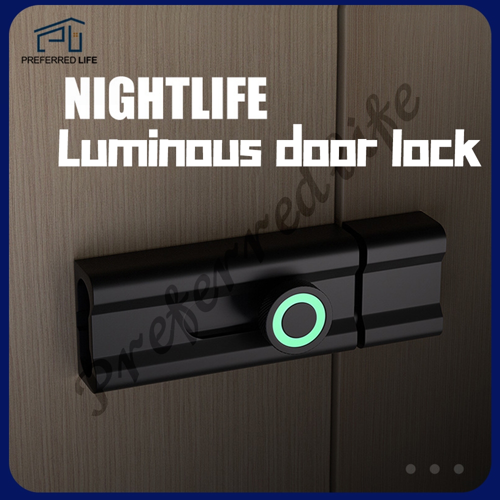 Door latch bolt sliding luminous door buckle door bolt no drilling ...
