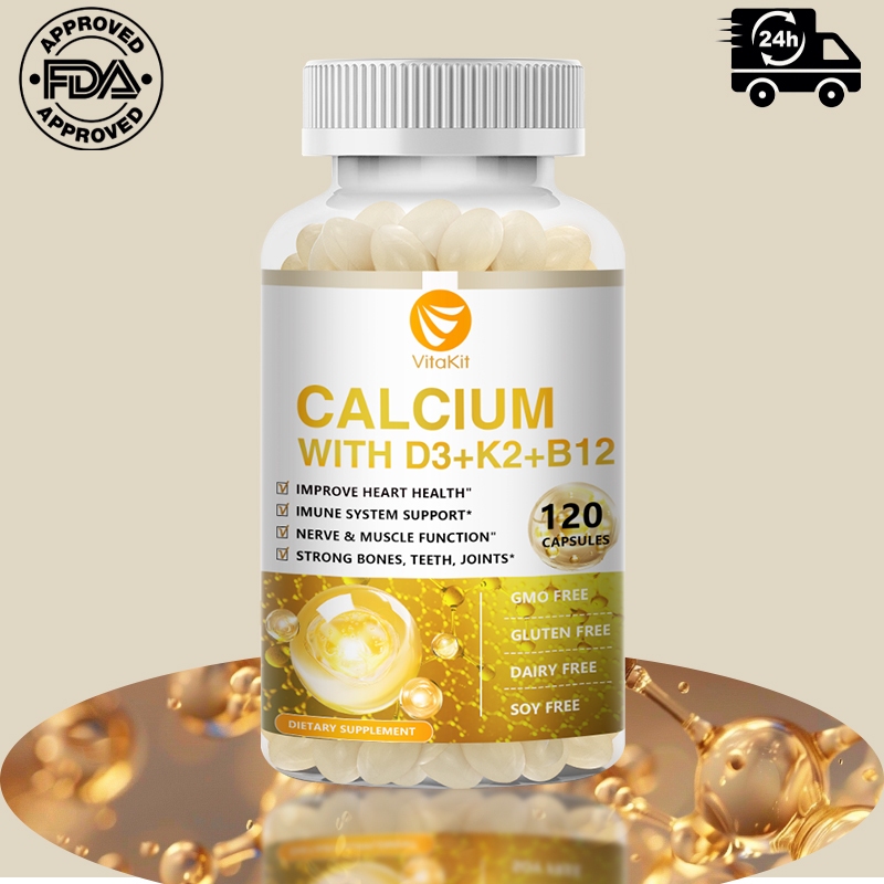 Calcium D3+K2+B12 capsules, vitamin D3, vitamin K2, vitamin B12, | Shopee Singapore