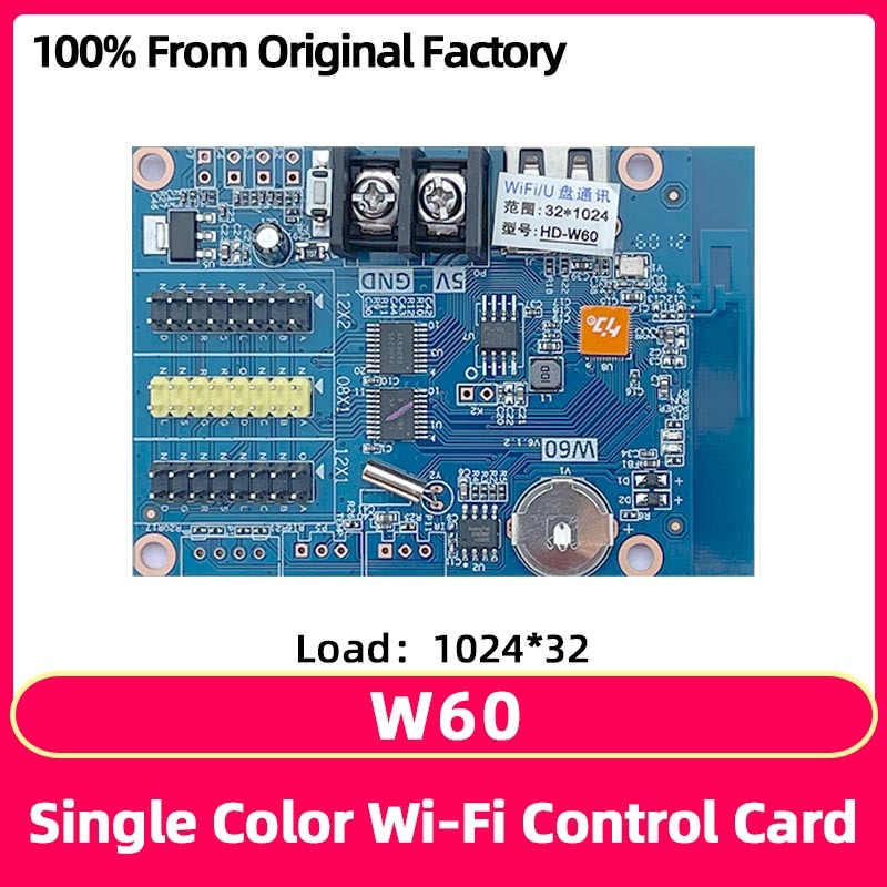 HuiDu card HD-W60 WiFi control card LED single and dual color display ...