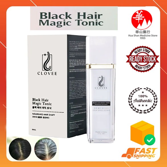Ready Stock+free gift ️100% Original ️CLOVEE Black Hair Magic Tonic ...