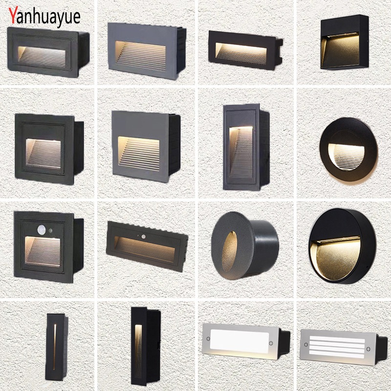 Outdoor LED Wall Foot Light Square Side Mounted Staircase Corner Step ...