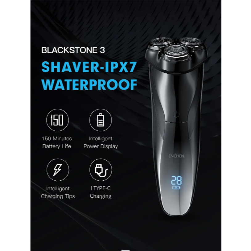 Xiaomi ENCHEN Electric Shaver 3D Blackstone 3 IPX7 Waterproof Razor Wet ...