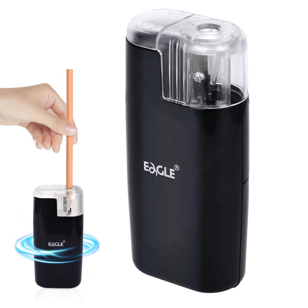 Eagle Electric Pencil Sharpener Battery Operated Portable Automatic ...
