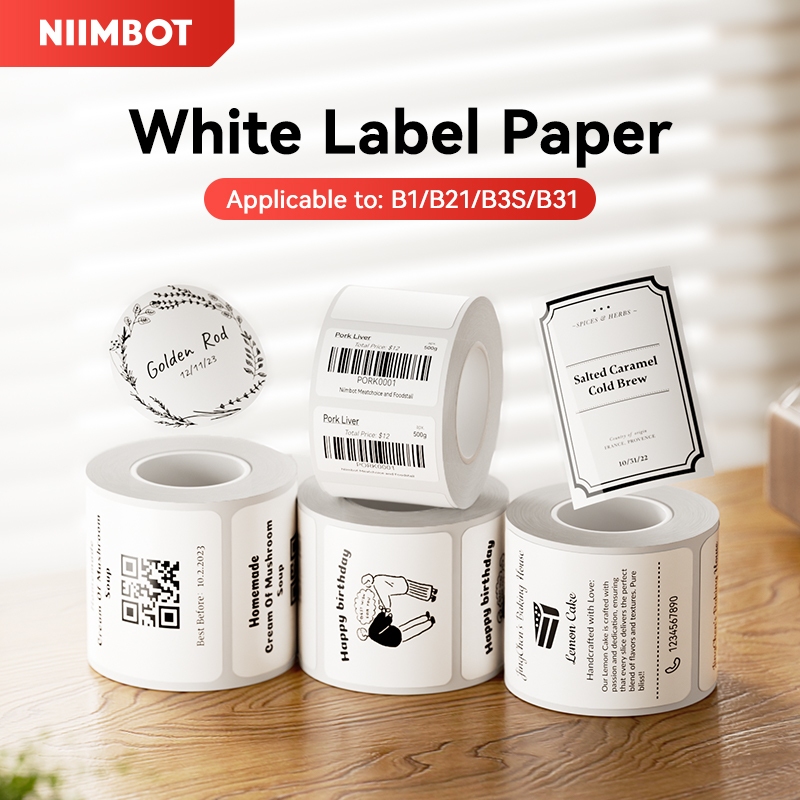 Niimbot B1/B21/B21Pro/B31/B3S Thermal Label Paper Waterproof, Oilproof ...