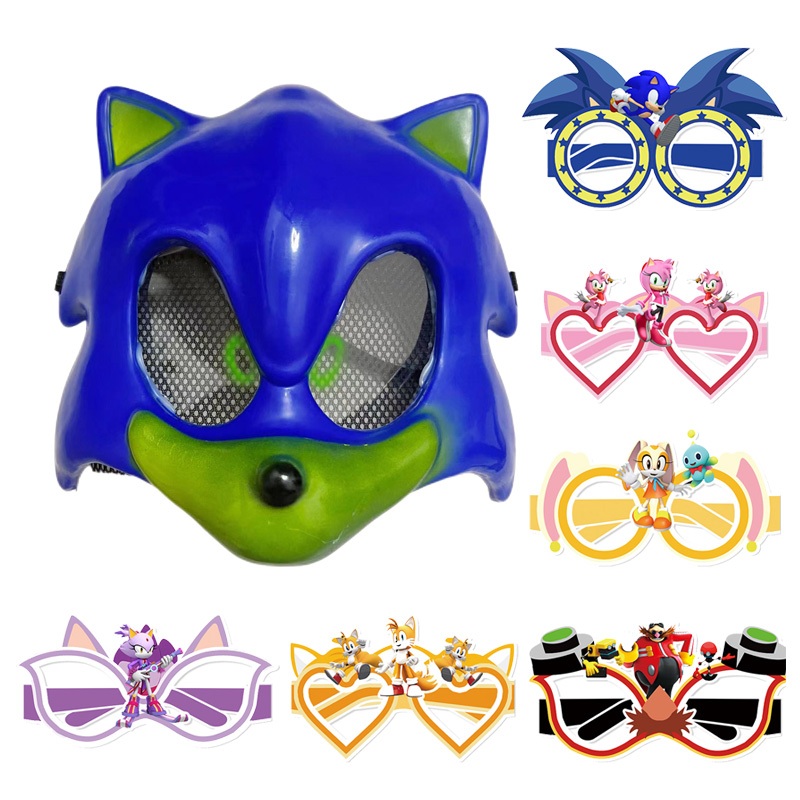 Anime Super Sonic Birthday Party Masks Sonic The Hedgehog Shadow Paper ...