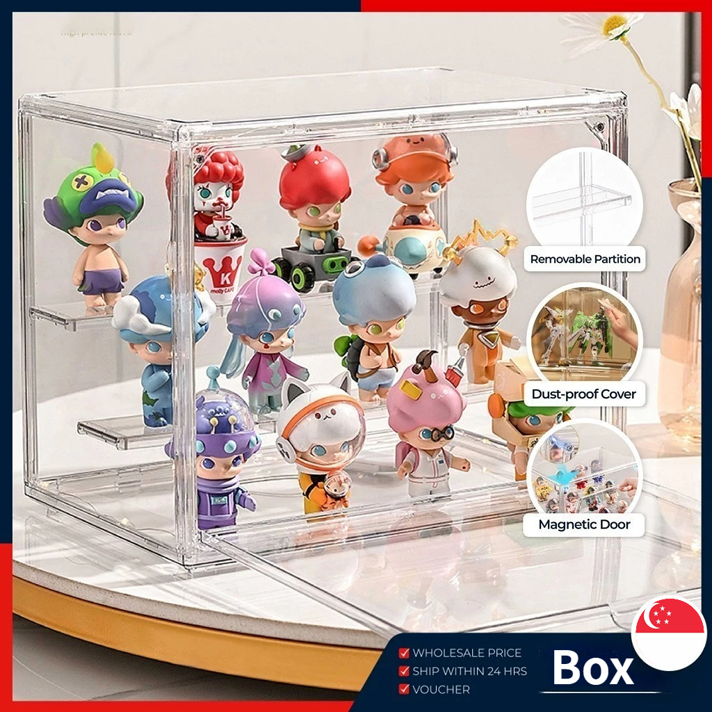 Acrylic Collectible Organizer Box With Step Transparent Storage Box ...