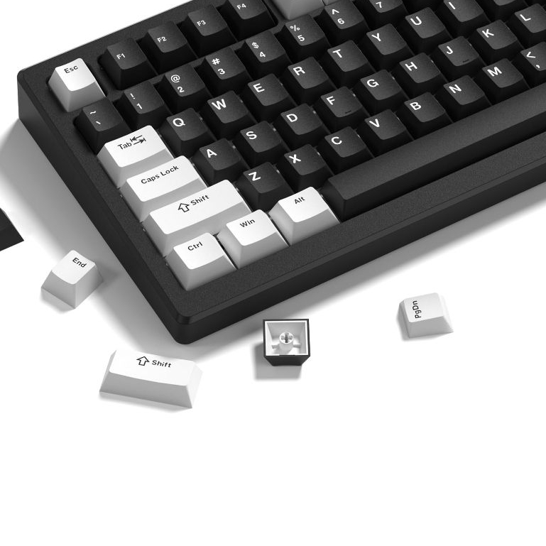 Womier Double Shot PBT Keycaps 124 Keys Custom Key Caps Set for Cherry ...
