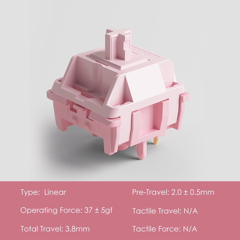 Akko Stellar Rose Switches With 5-Pins And Stable Dustproof Stem For Mx ...