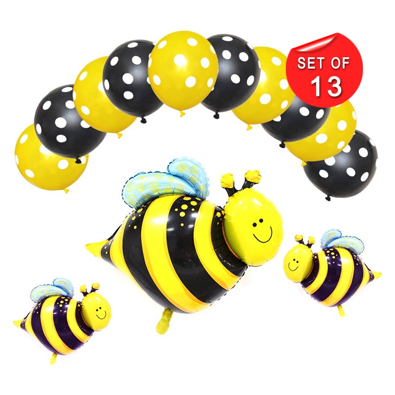 13pcs Bee Balloons for Honey Bee Themed Birthday Party Baby Shower ...