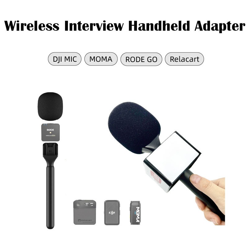 Microphone handheld adapter Mic Handle Adopter Interview go mic adapter ...