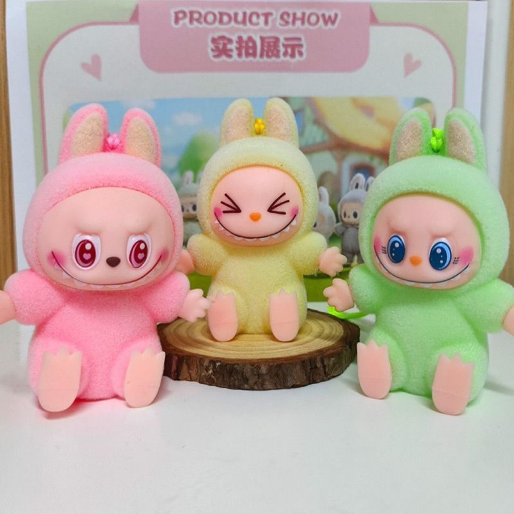 LABUBU second generation sit and sit party vinyl flocking blind box ...