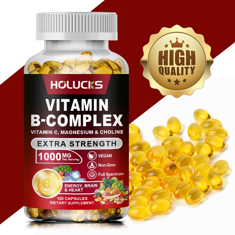 Holucks Vitamin B Complex - B1, B2, B3, B5, B6, B7, B8, B9, B12 with ...