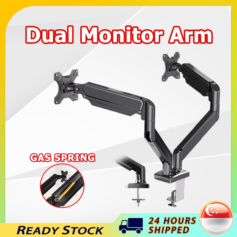 🇸🇬[SG Seller] Dual Monitor Arm Monitor Bracket, Monitor Stand, Double ...