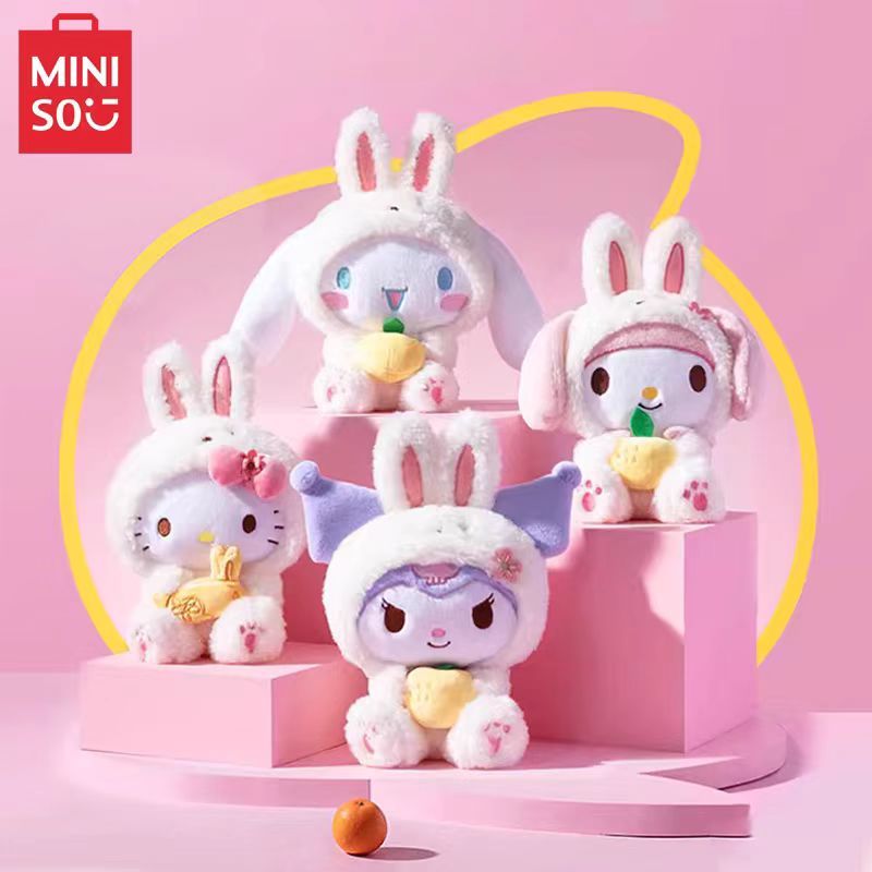 Genuine Miniso Sanrio Cross-Dressing Rabbit Sitting Doll Pillow Plush ...