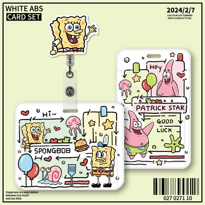 SpongeBob SquarePants Card holder long lanyard for student worker hard ...