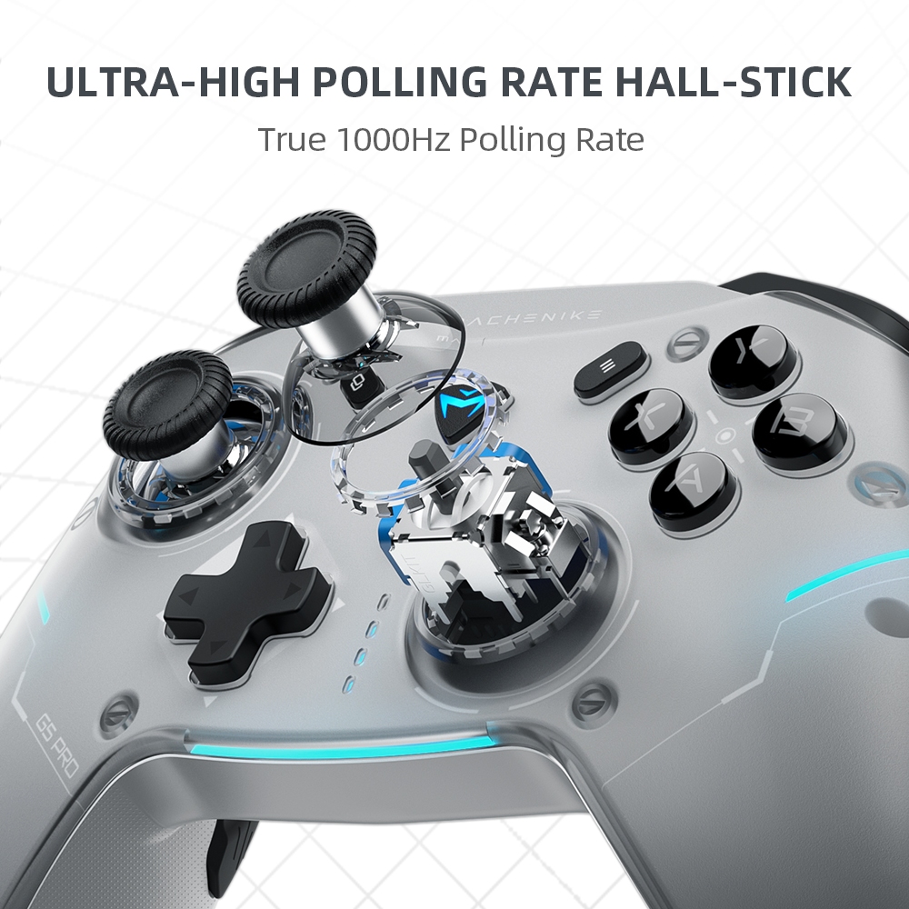 Machenike G5 Pro Series Wireless Gamepad Controller with Hall Linear Triggers, Mechanical ...