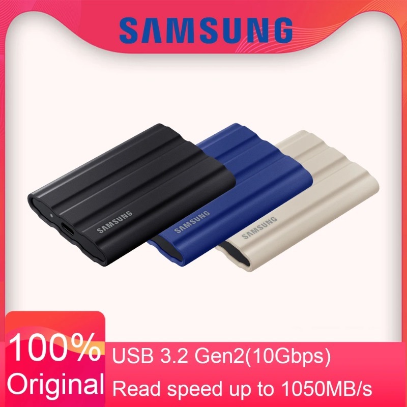 Samsung Portable SSD T7 Shield 500GB 1TB 2TB 4TB High Speed External ...