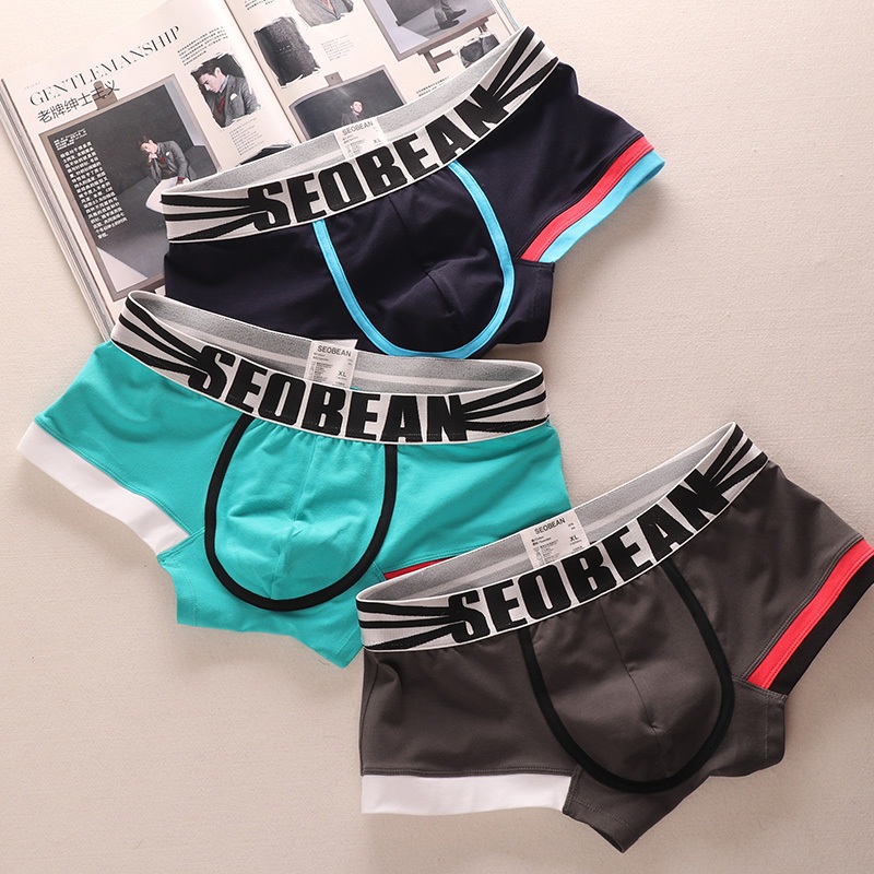 SEOBEAN Mens Low Rise Sexy Boxer Men's U-shaped modal low waist briefs ...