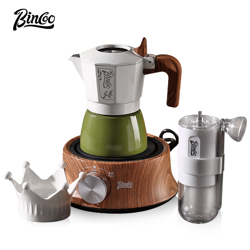 Bincoo Moka Pot Double-Valve Coffee Pot Set Making Coffee Small ...