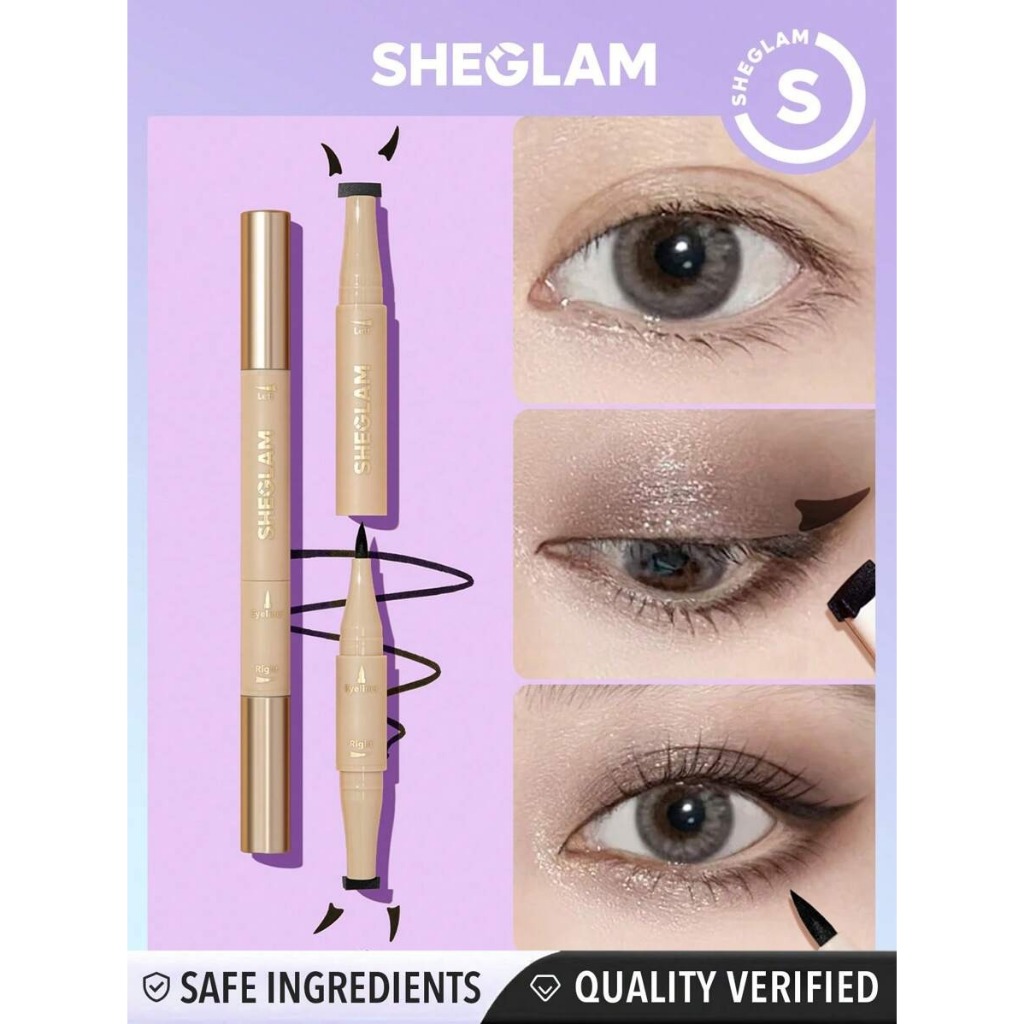 SHEGLAM Eye Stamp & Liner Pen 3 In 1 Waterproof Liquid Eyeliner Pencil ...