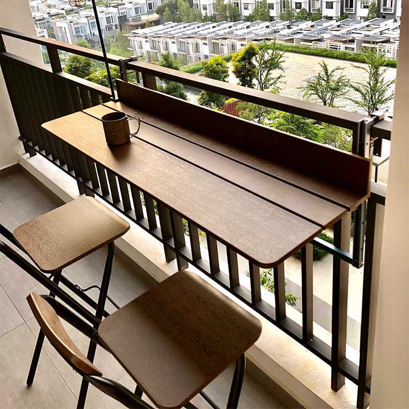 Wall Mounted Table Balcony Hanging Table Hanging Foldable Outdoor ...