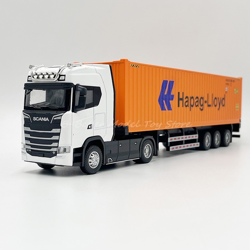 1:50 Diecast Metal Model Toy Scania Container Heavy truck Pull Back ...