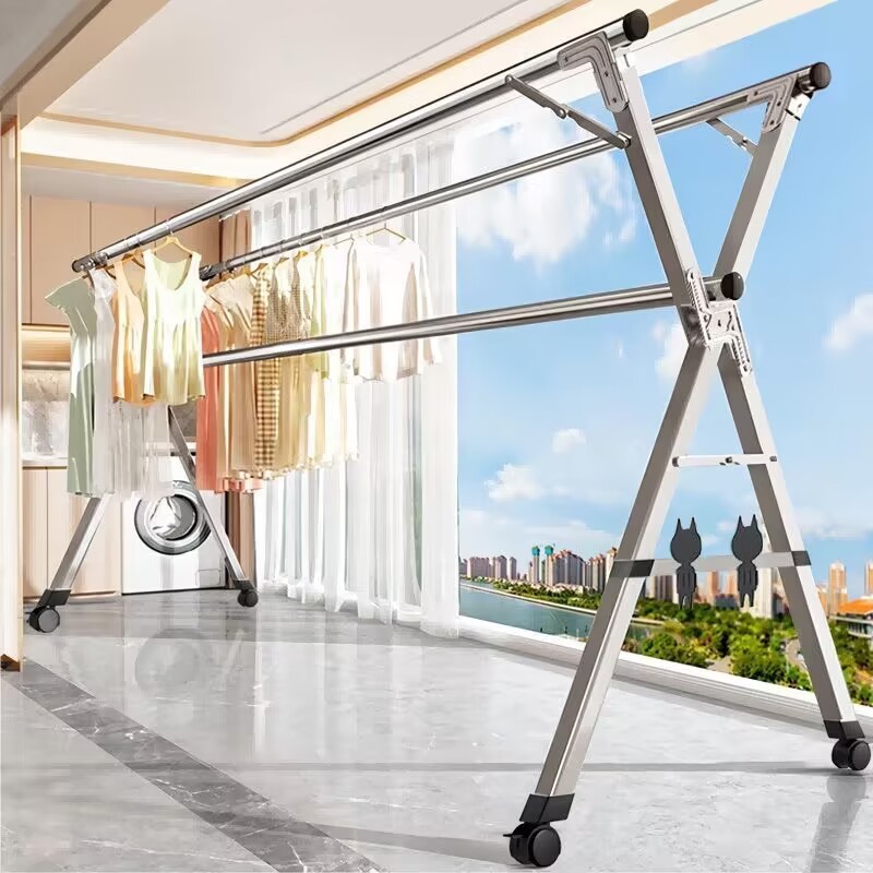 Stainless Steel Foldable Cloth Drying Rack Retractable Extendable ...