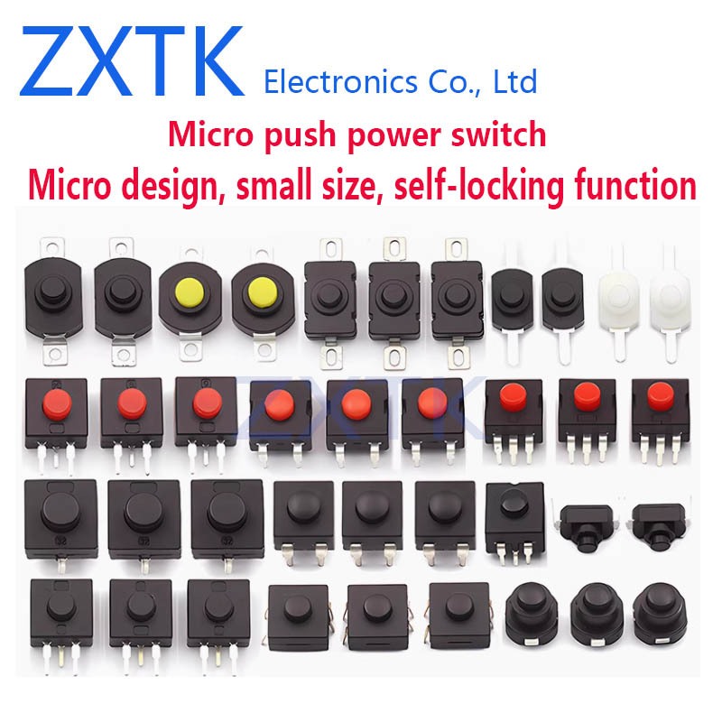 5PCS Strong light flashlight switch button self-locking SMD DIP direct ...