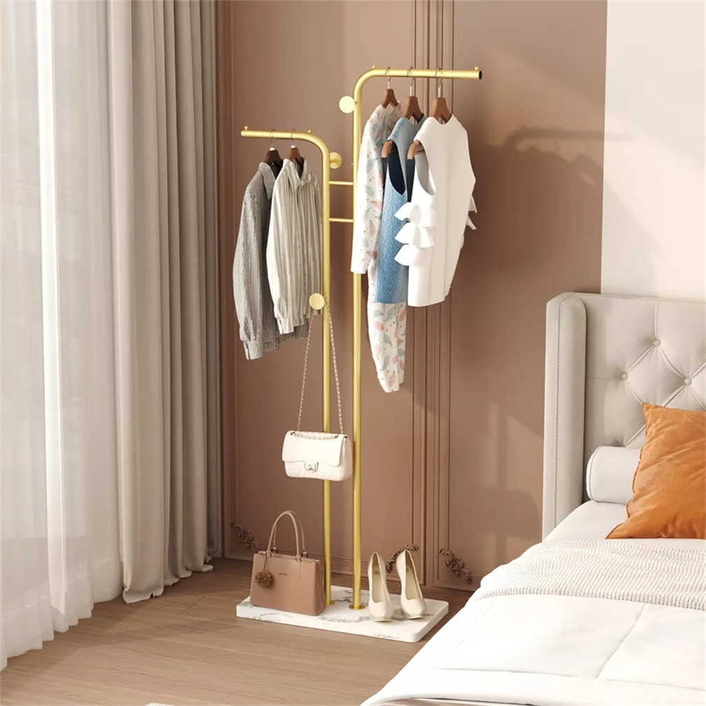 Heavy Duty Metal Coat Rack Floor Standing Anti-Collapse Garment Hanger ...